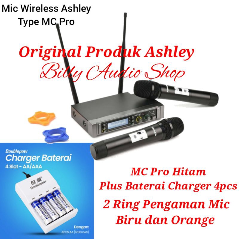 Jual Mic Wireless Ashley MC PRO / ASHLEY COMBO + KOPER / D99 ORIGINAL ...