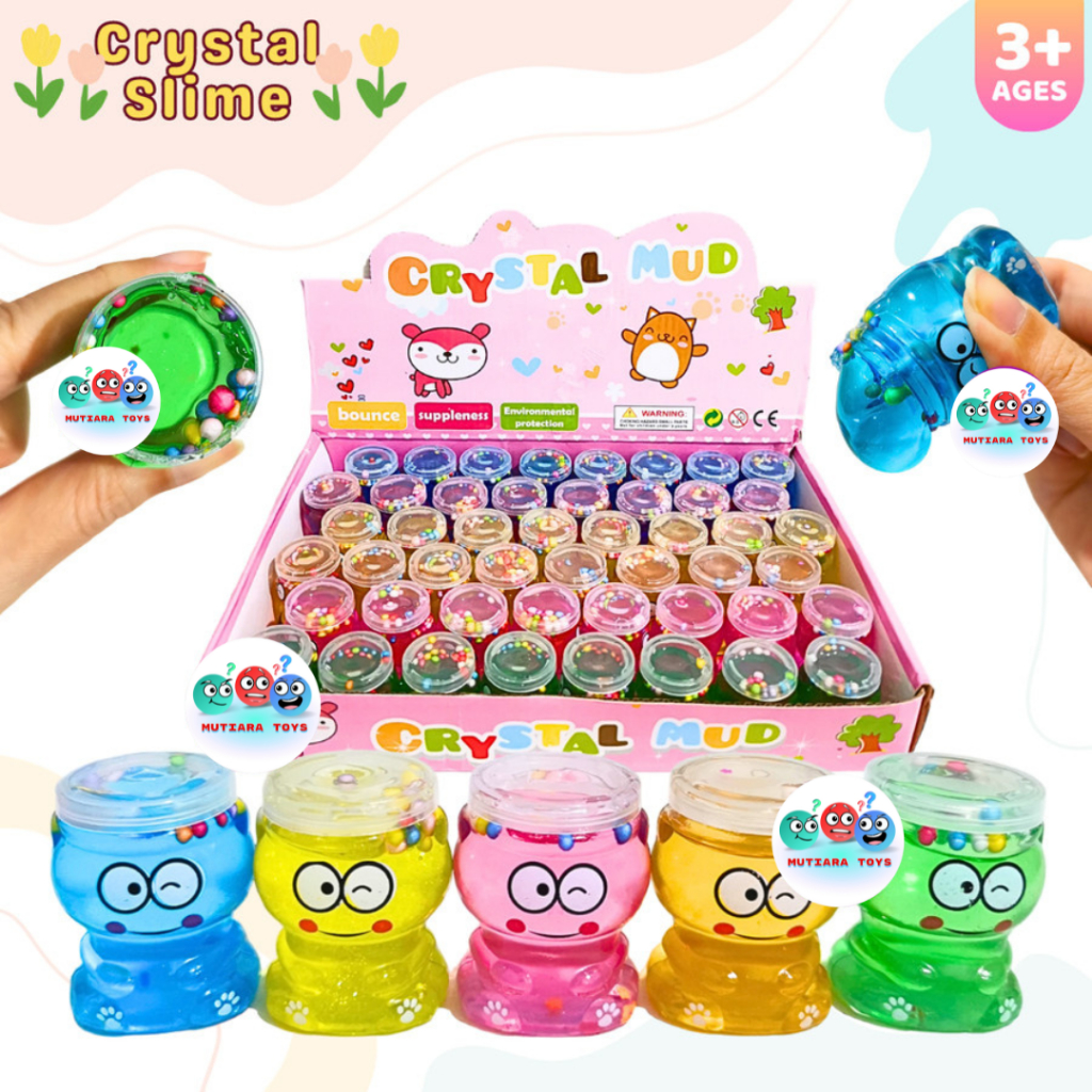 Jual MUTIARATOYS Mainan Crystal Slime Bening Gliter Bentuk Keropii ...