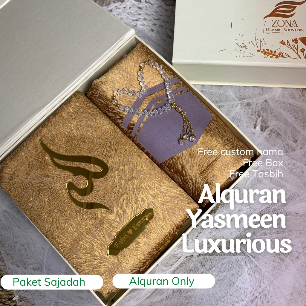 Jual Paket Lengkap AL Quran Custom dan Sajadah Premium Box | Shopee ...