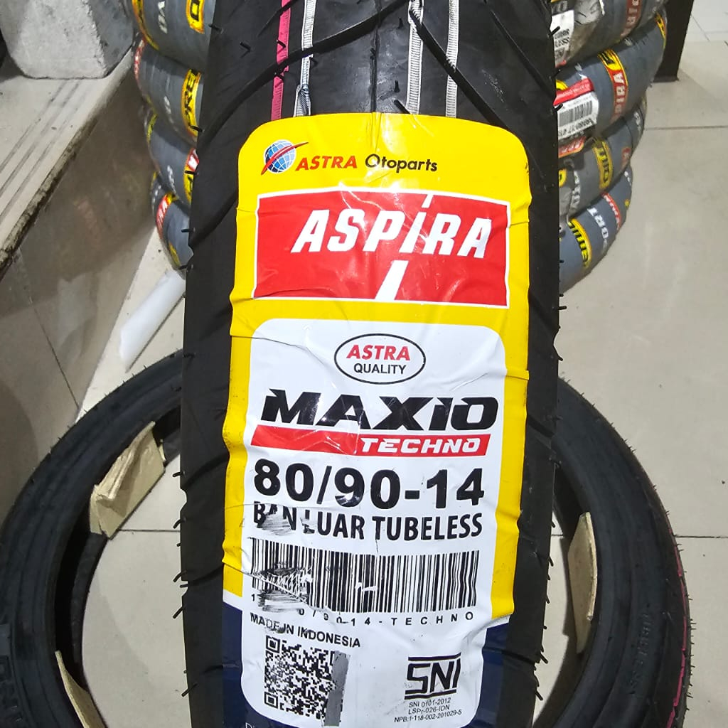Jual Ban aspira maxio SPR 38 TL 80 / 90 -14 TUBLESS untuk matik Ban honda | Shopee Indonesia