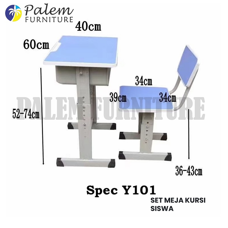 Jual MEJA SISWA / BELAJAR ANAK BESI + KURSI BESI / KURSI + MEJA SEKOLAH ...