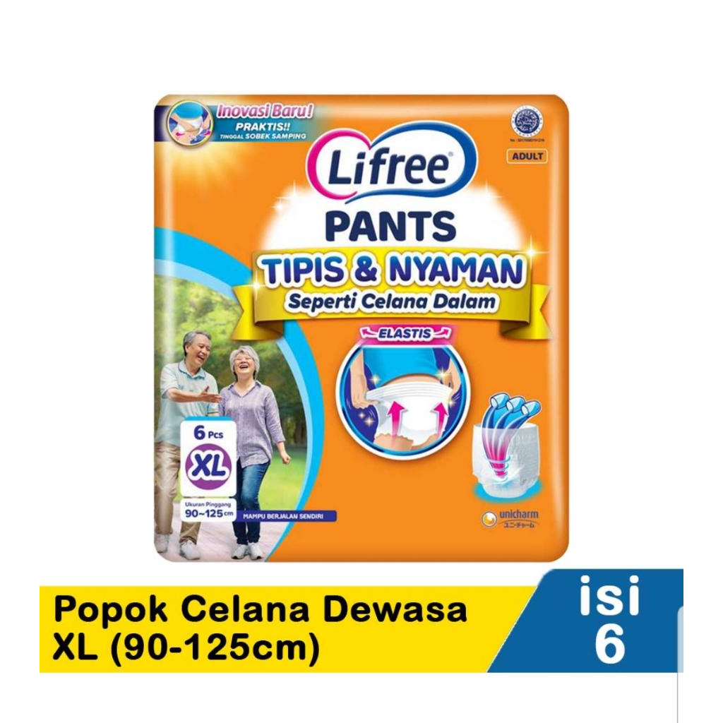 Jual LIFREE PANTS EXTRA SERAP XL 6 pcs - POPOK CELANA DEWASA | Shopee Indonesia