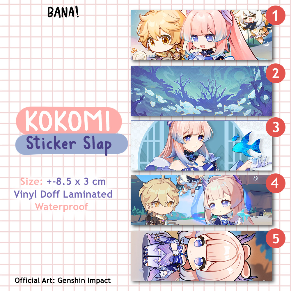 Jual Stiker Slap Genshin Impact KOKOMI Stiker Anime Waterproof | BANA ...
