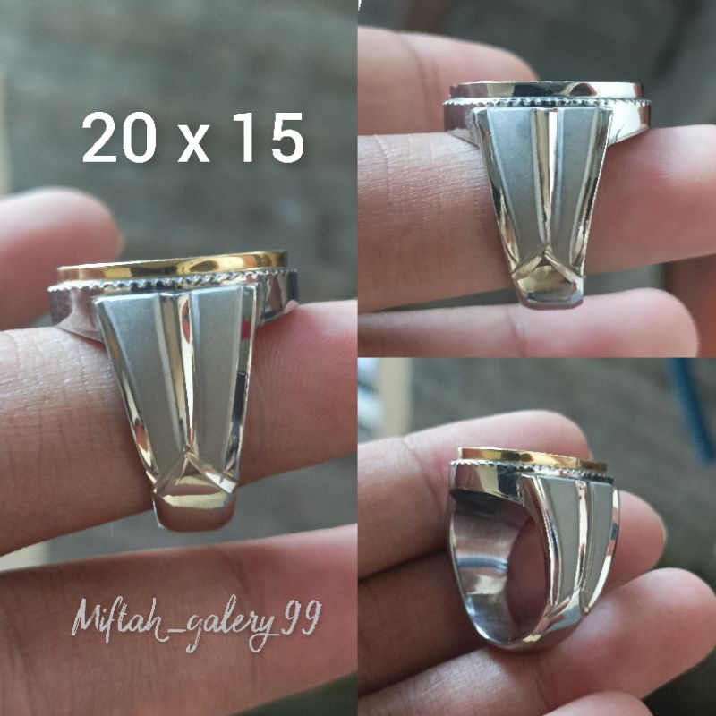 Jual Ring emban cincin monel handmade 20x15 | Shopee Indonesia