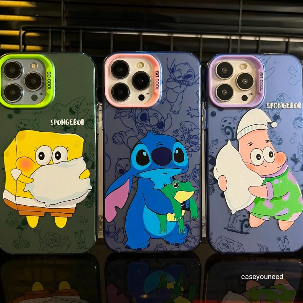 Jual CASING SPONGEBOB PATTRICK STITCH GLOSSY METAL IPHONE 11 12 13 14 ...