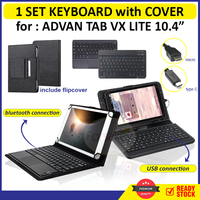 Jual Advan Advance Tab VX Neo Lite 10.4 10 10.1 10,4 Inch 2023 LTE 2024 Bluetooth Keyboard ...