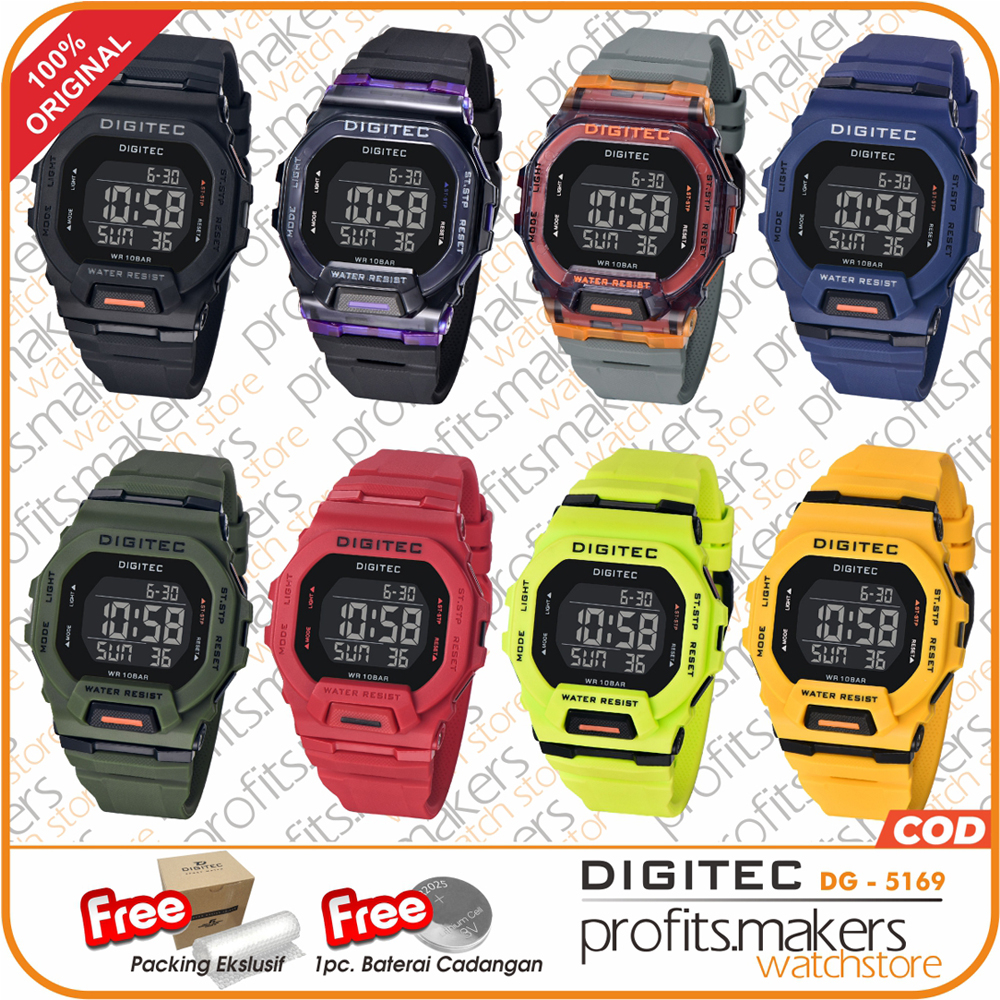 Jual DIGITEC DG 5169 / DG-5169 / DG5169 Digital Watch Jam Tangan ORIGINAL | Shopee Indonesia