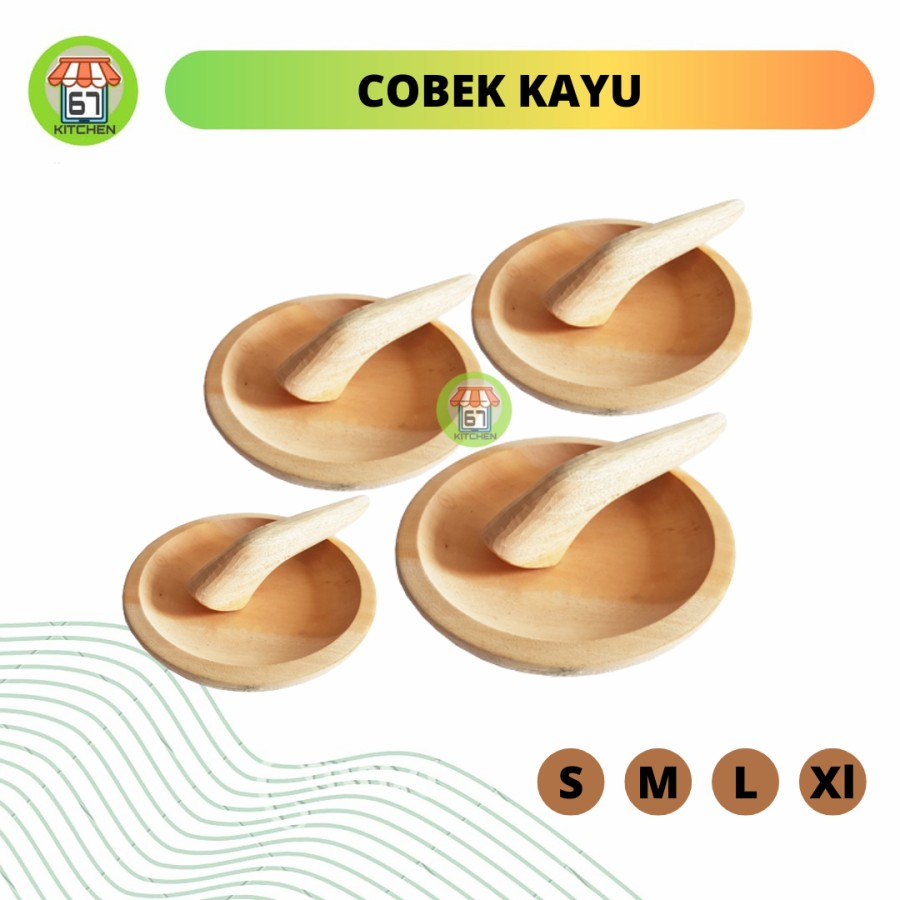 Jual Kitchen 67 - Cobek Kayu + Ulekan Kayu Coet Kayu Cobek Kayu Kecil ...