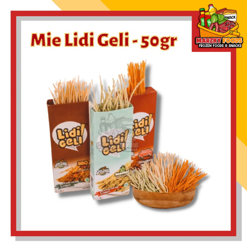 Jual 50gr Mie Lidi Geli Rasa Seaweed BBQ Double Spicy | Shopee Indonesia