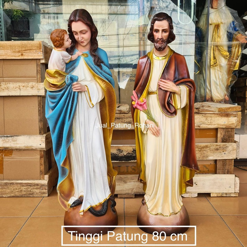 Jual Patung Maria gendong yesus dan santo yosef 80 cm | Shopee Indonesia