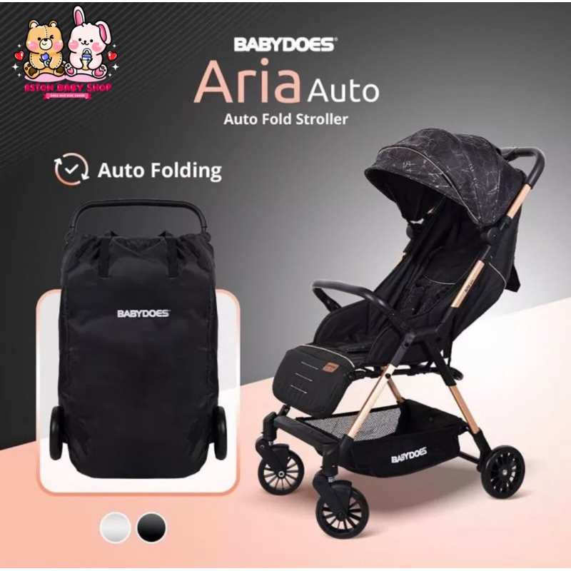 Jual Babydoes Aria Auto Fold Stroller FREE STROLLER BAG Baby does ...