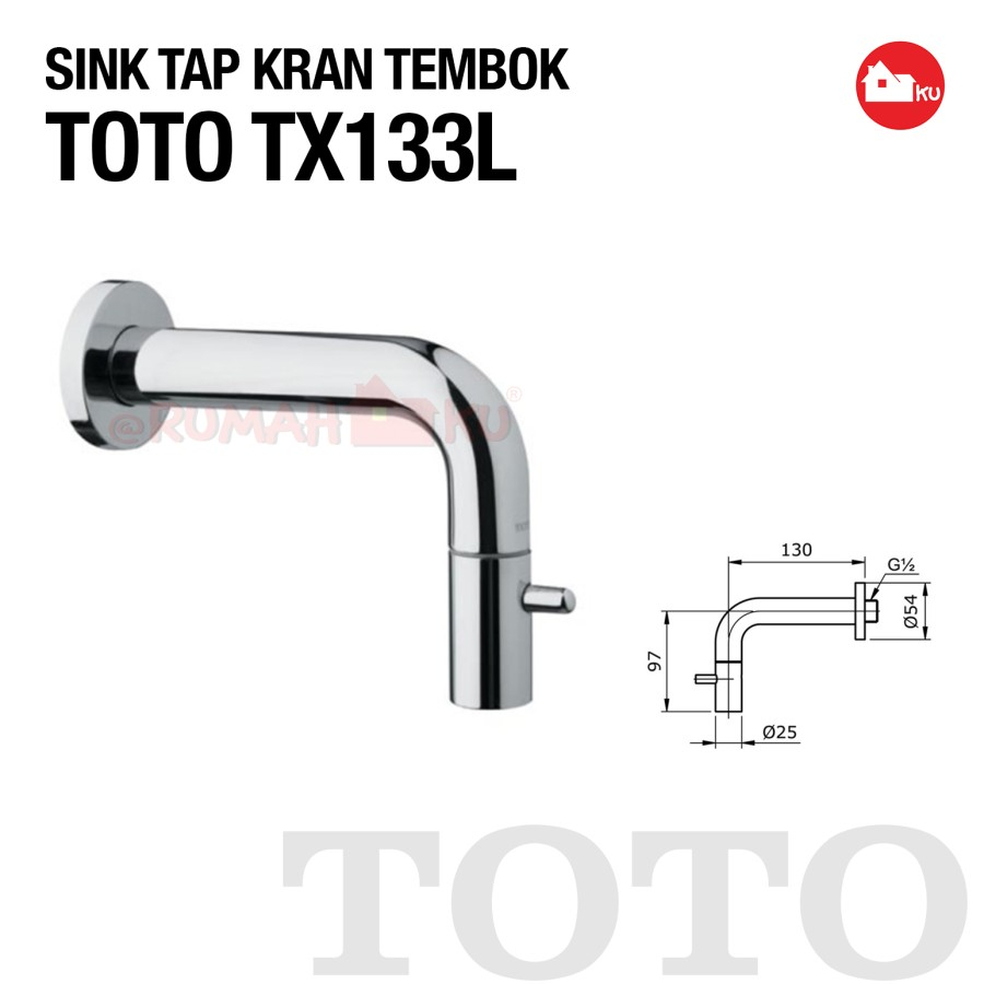 Jual Kran Tembok Wastafel / Kran Wudhu TX133L Wall Type Lavatory Faucet ...