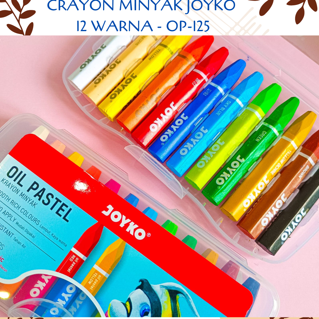 Jual CRAYON JOYKO BIASA 12 WARNA WARNA ALAT TULIS MEWARNAI KRAYON ...