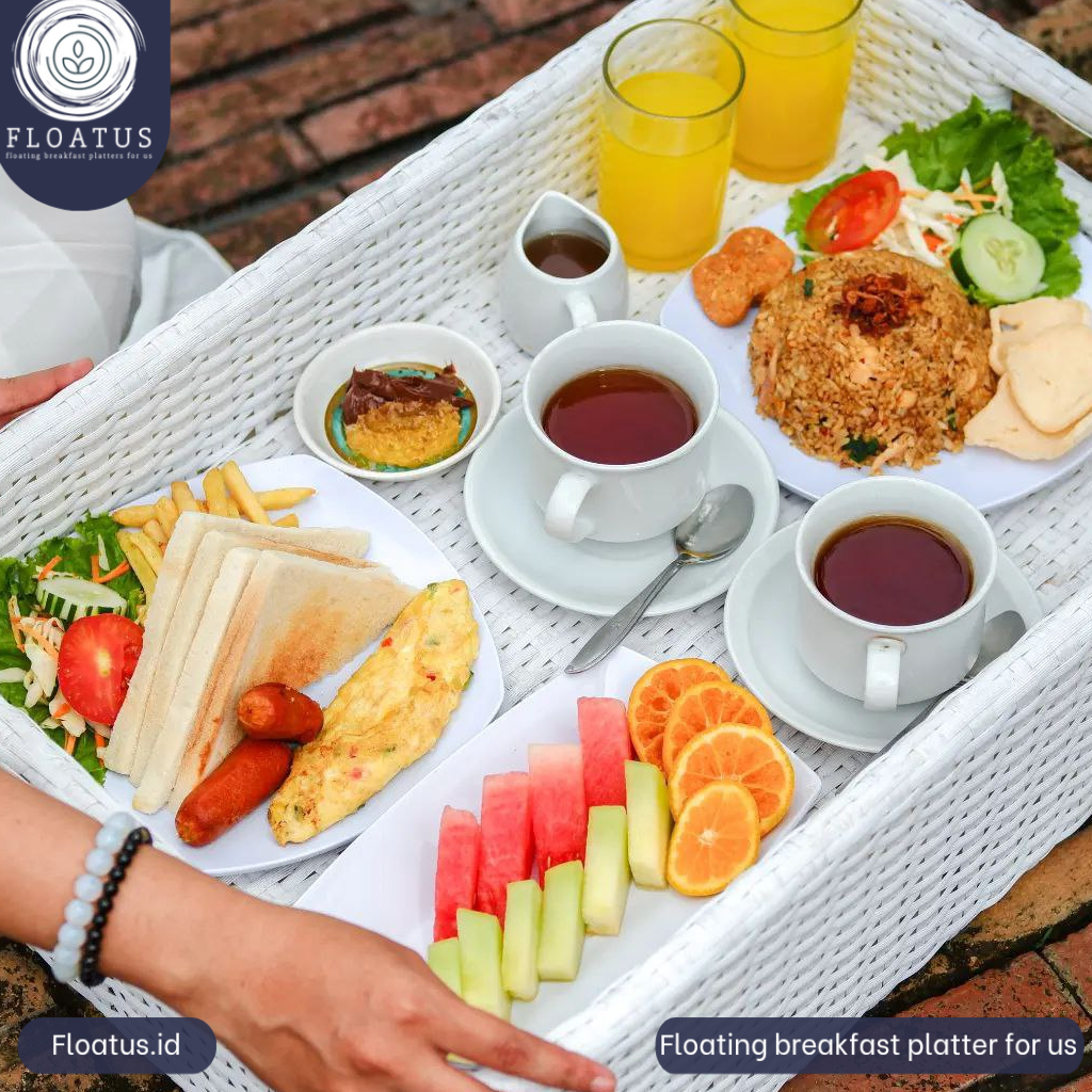 Jual Benoa Rectangle Floating Breakfast Tray 60.45cm White ...