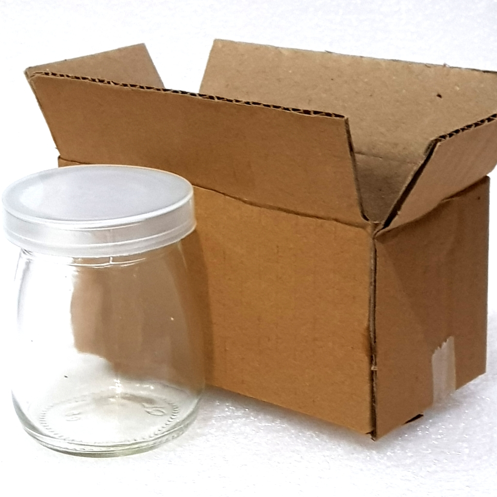 Jual / 10 ( SEPULUH) 100ml Botol puding kaca + Tutup , harvest jar ...