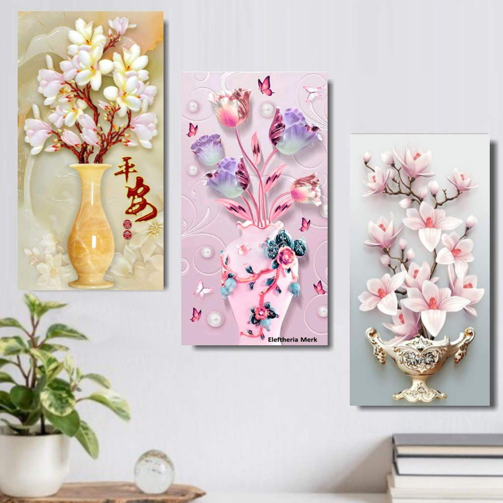 Jual HIASAN DINDING BUNGA REALISTIK AESTHETIC (20X30) WALL DECOR ...