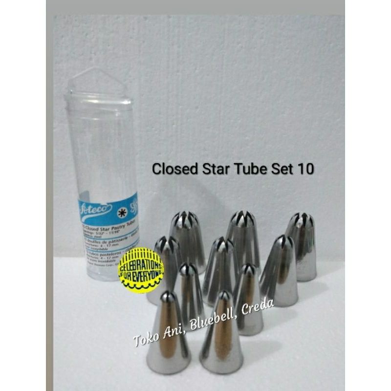 Jual Ateco Closed Star Pastry Piping Tip Set 10 pcs / Ateco Spuit Bunga ...