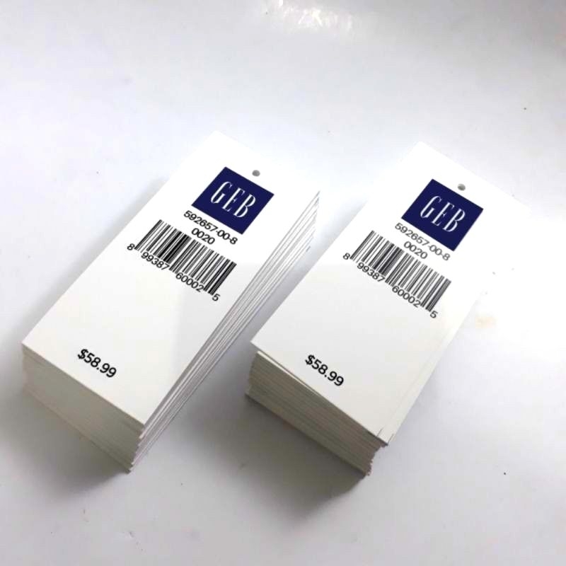 Jual hangtag label baju hantag barcode handtag hang tag price tag label ...