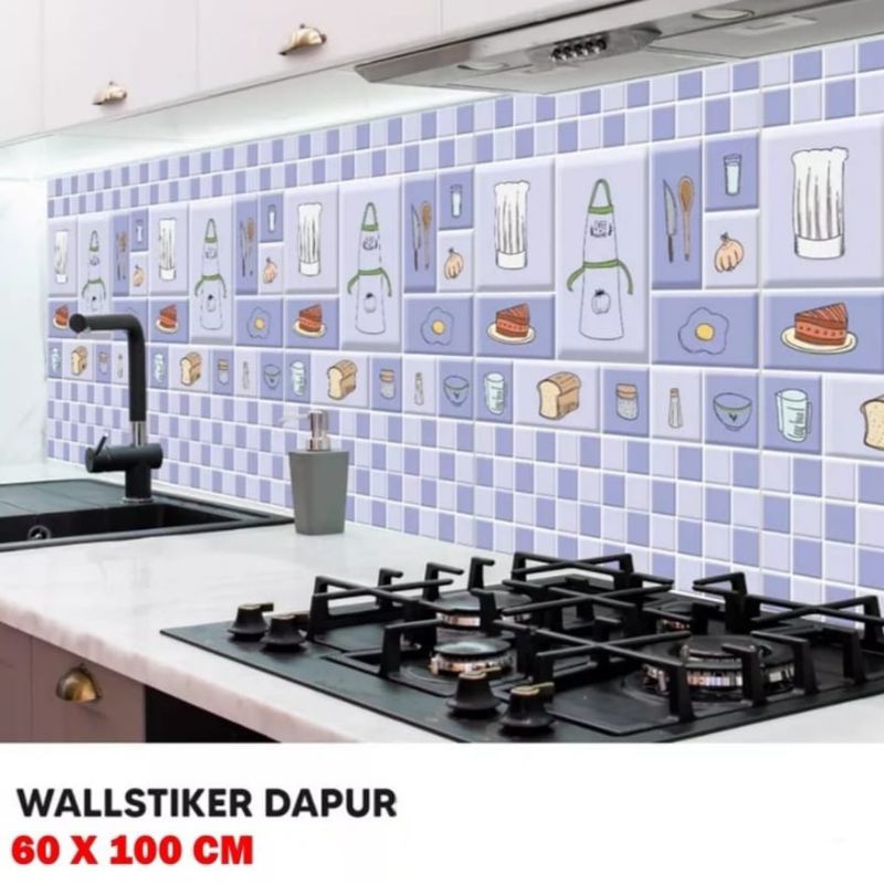 Jual Wallpaper Dapur Uk 60x100cm / Sticker Dinding Dapur | Shopee Indonesia
