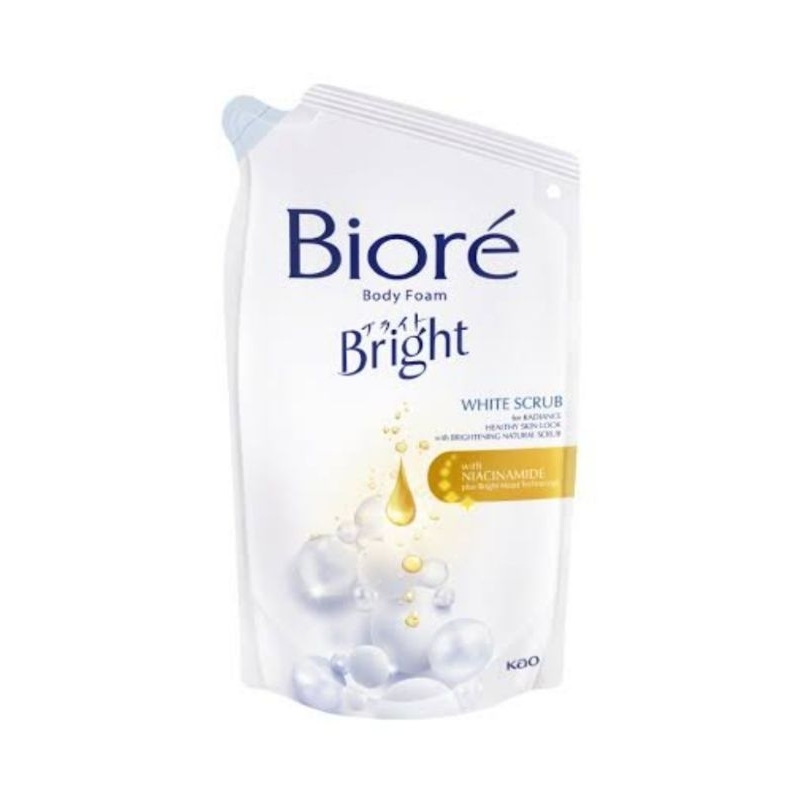 Jual Biore body foam Bright white scrub 380ml | Shopee Indonesia