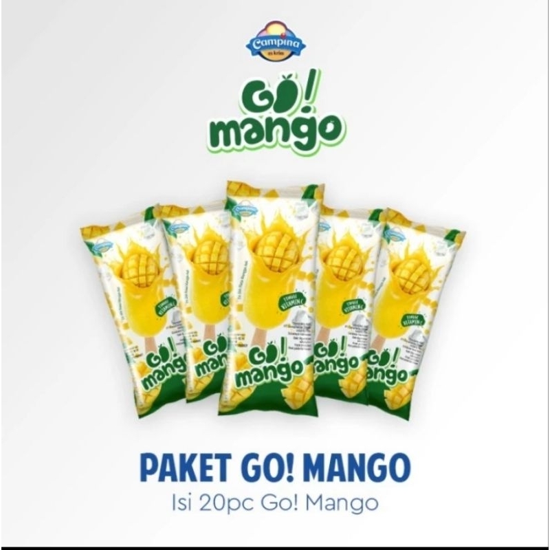 Jual Campina ice cream paket Go Mango isi 20 pcs | Shopee Indonesia