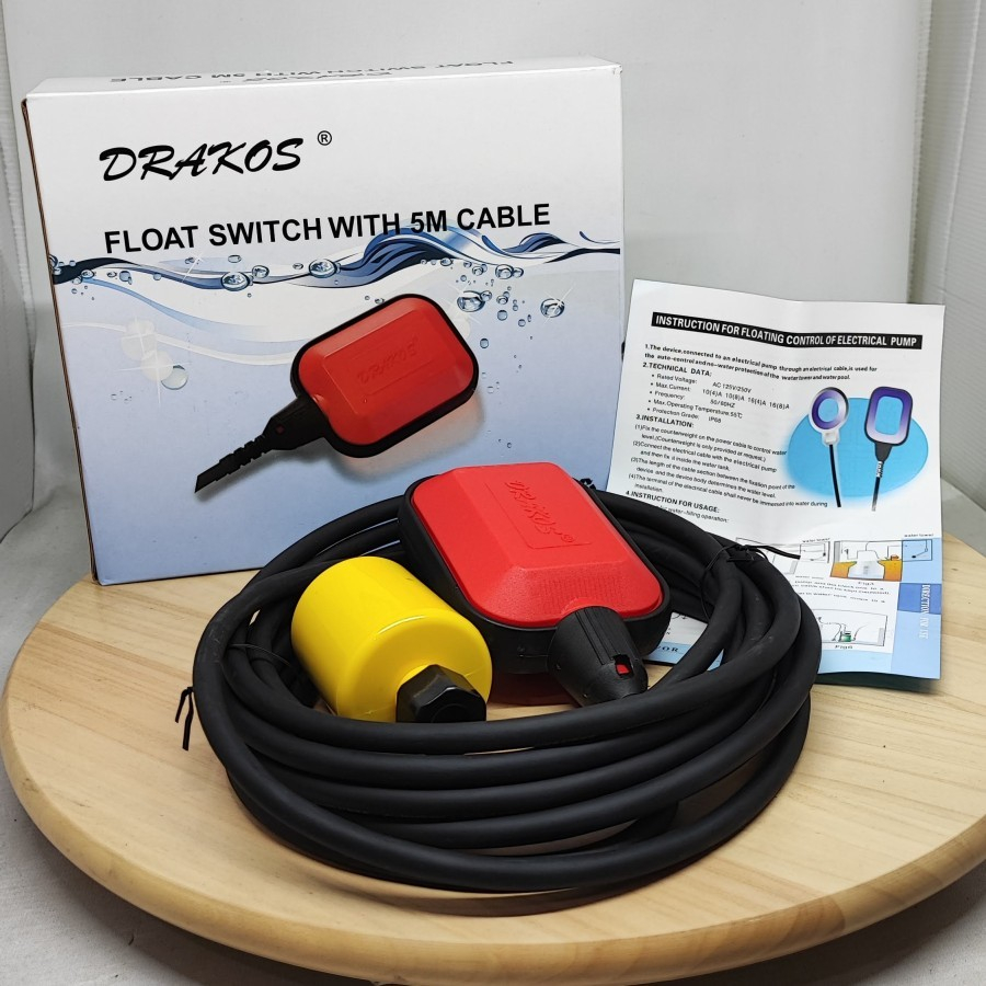 Jual DRAKOS Floating Switch 5 Meter Floating Switch Drakos Otomatis ...