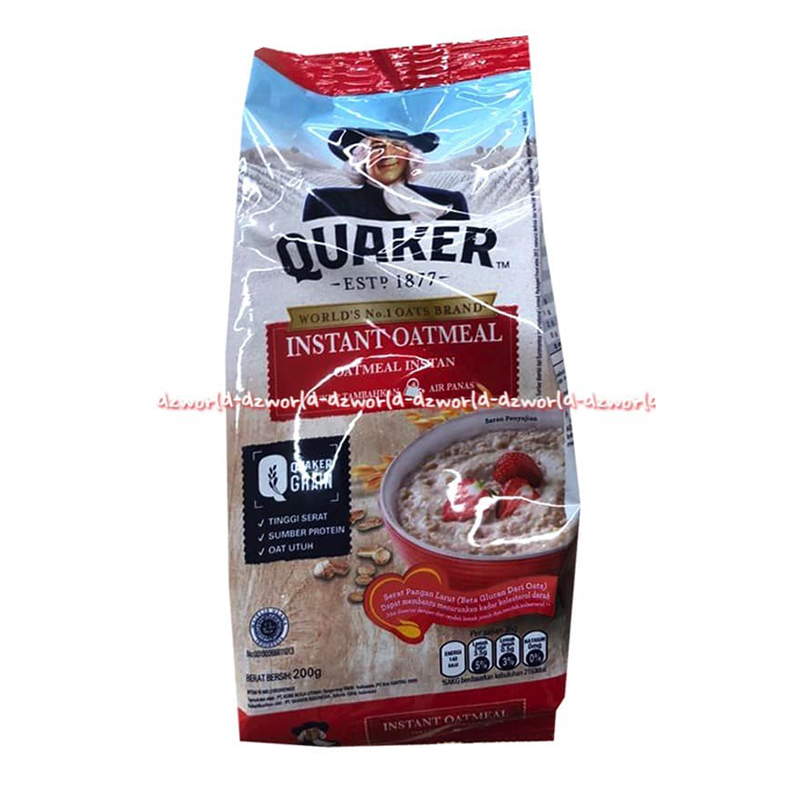 Jual Quaker Instant 200gr Oatmeal Instan Kuarker Kuaker Sereal Tepung ...