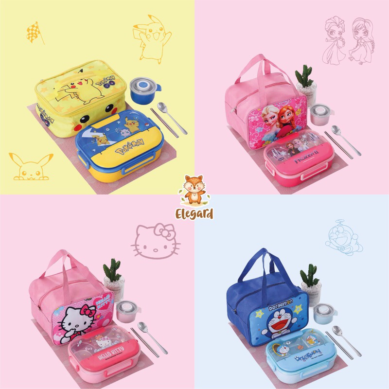 Jual Lunchbox anak/kotak makan plastik/kotak bekal susun/kotak bekal tingkat | Shopee Indonesia