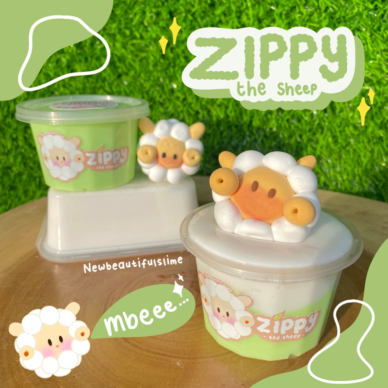 Jual ZIPPY THE SHEEP SLIME BY NEWBEAUTIFULSLIME DIY CLAY SLIME | Shopee ...