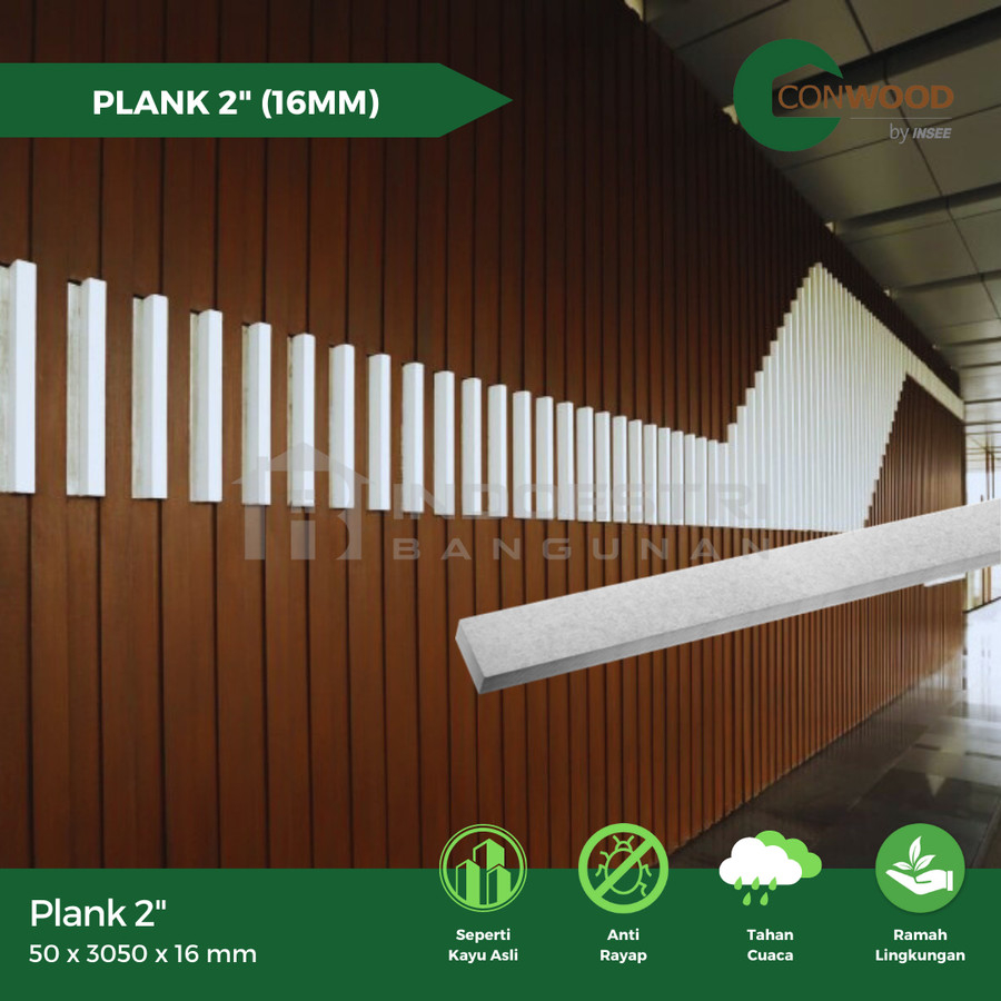 Jual Conwood Plank 2" 16mm / Conwood Decorative Plank 2" (50 x 3050 x ...