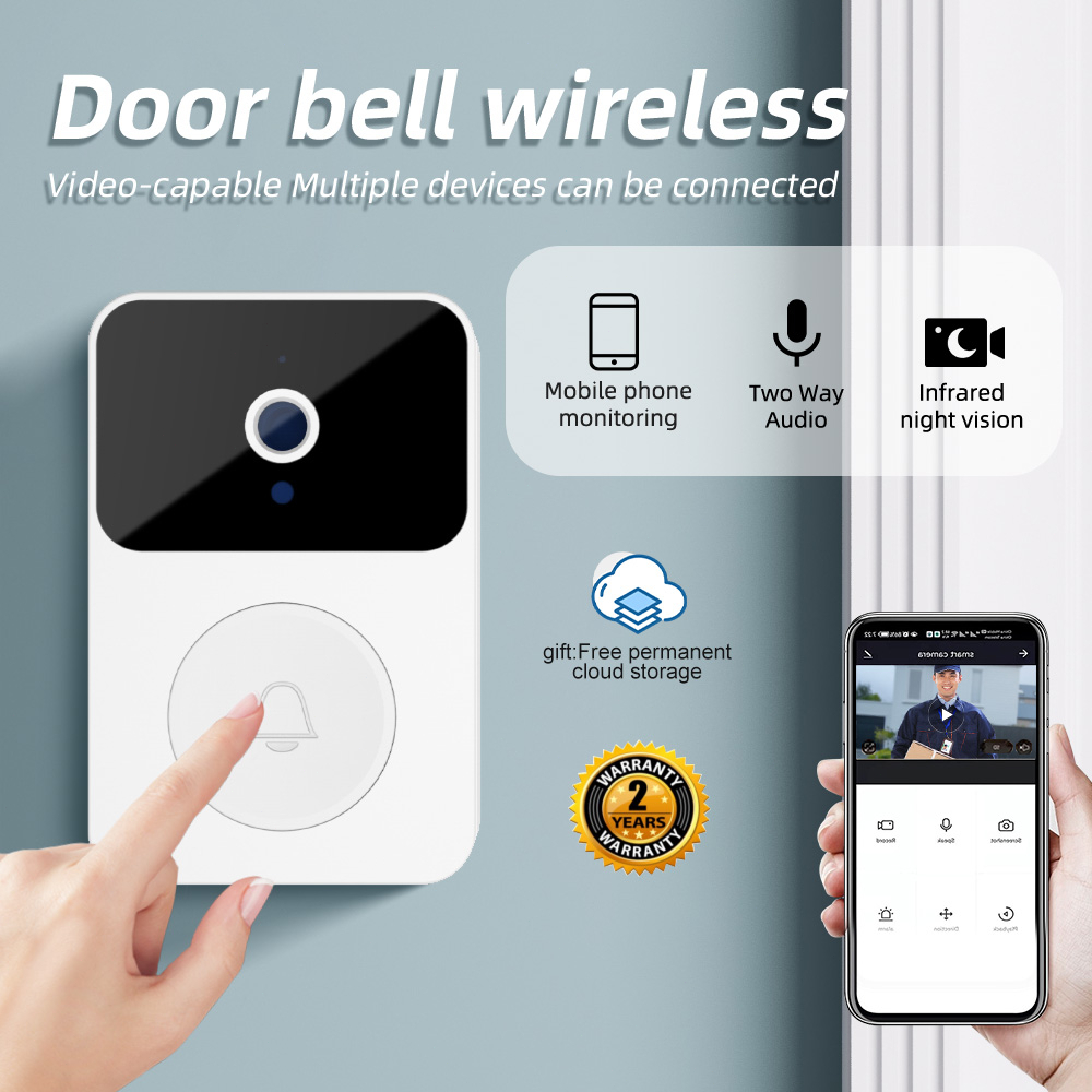 Jual Wireless doorbell C-type cordless office and home doorbell IP66 ...