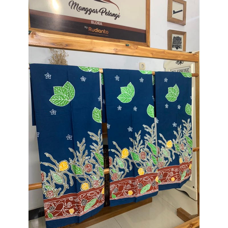 Jual Batik tulis Blora Jati Meranggas biru | Shopee Indonesia