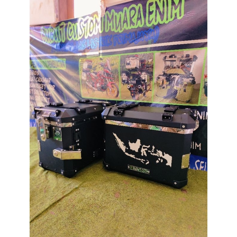 Jual Side box pannier 34L ALUMINIUM+galvanis,pannier bubut custom, box ...