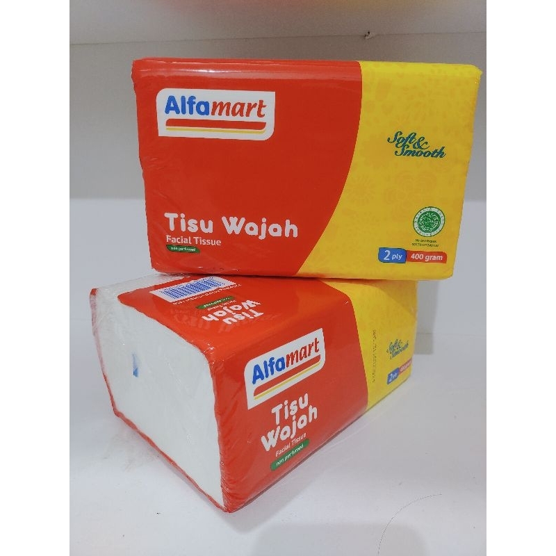 Jual tisu wajah kemasan besar facial tissue Alfamart 2ply 400 gram ...