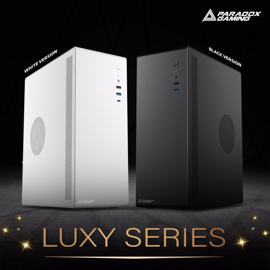 Jual Casing PC Paradox Luxy Slim Black M ATX Include PSU 400W SFX ...