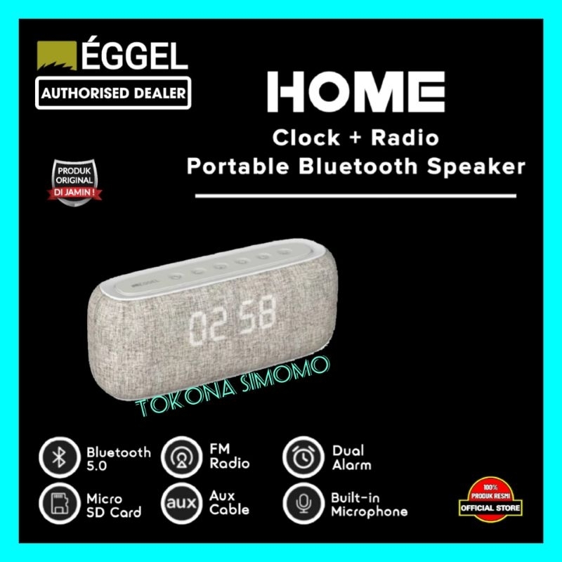Jual Eggel Home Portable Bluetooth Speaker with Radio & Clock Original ...
