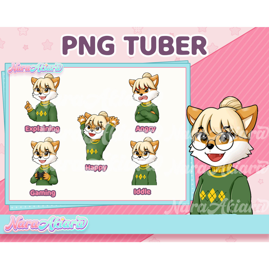 Jual Buat Streaming Anda Lebih Menarik dengan PNG Tuber Karakter Lucu ...