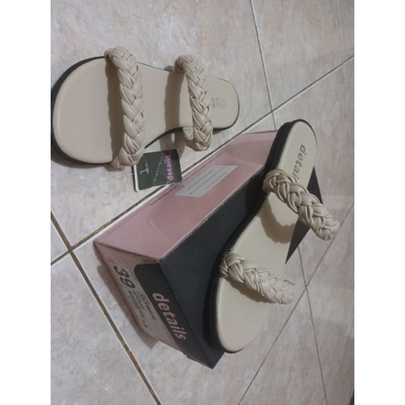 Jual details sendal teplek (flat shoes) | Shopee Indonesia