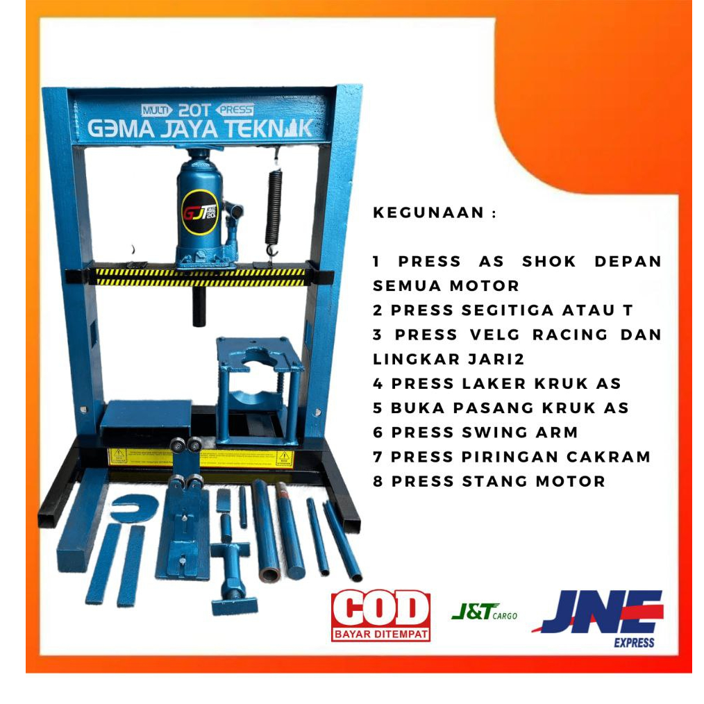 Jual PRESS HIDROLIK ALAT PRES MULTIFUNGSI 20 TON | Shopee Indonesia