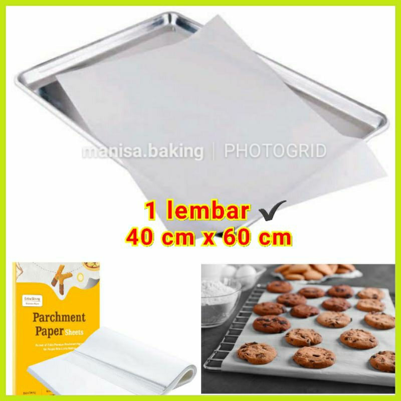 Jual BAKING PAPER SHEETS 1 LEMBAR KERTAS ROTI ANTI LENGKET PARCHMENT ...