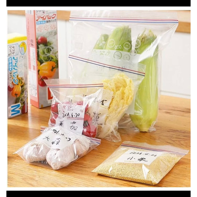 Jual Plastik Kulkas Ziplock Double Seal Penyimpan Makanan Sayuran ...