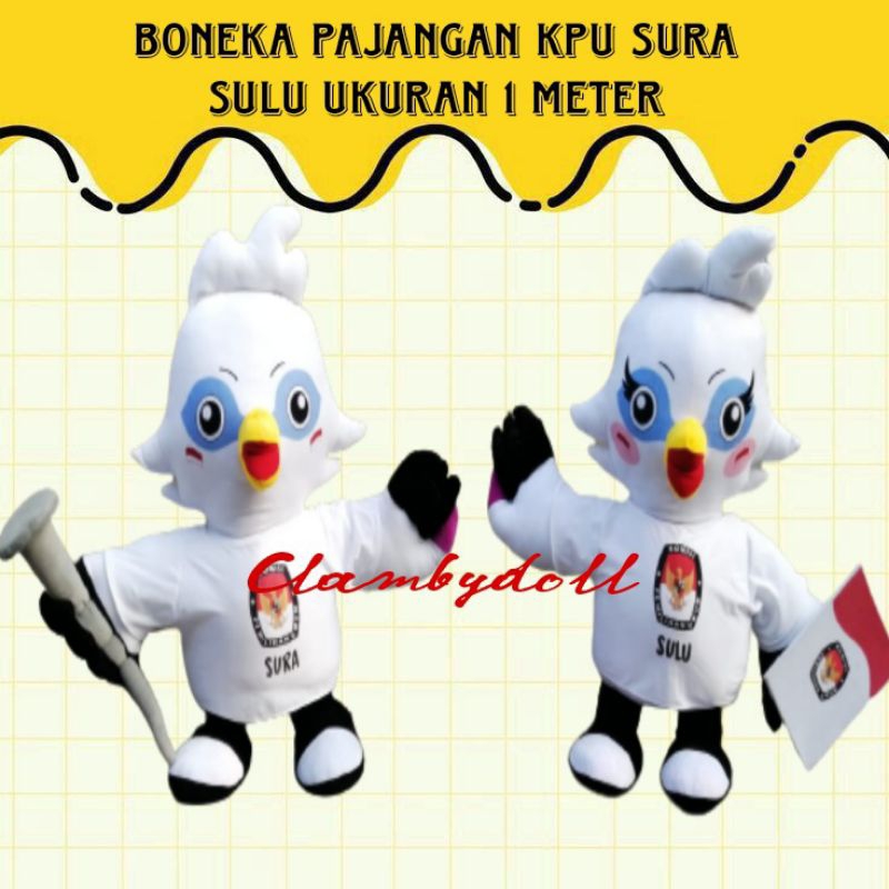 Jual Boneka Maskot Boneka KPU Sura Sulu Pajangan Ukuran 1 Meter ...