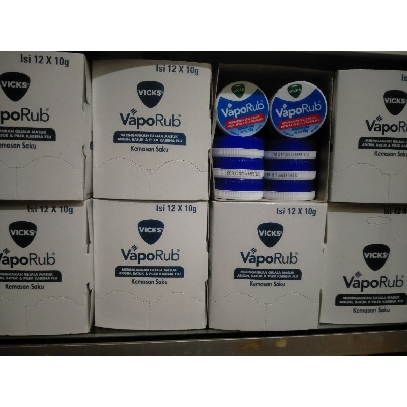 Jual Vicks Vaporub 10 GR 1 Box Isi 12 Pcs / 1 Box Isi 6 Pcs | Shopee ...