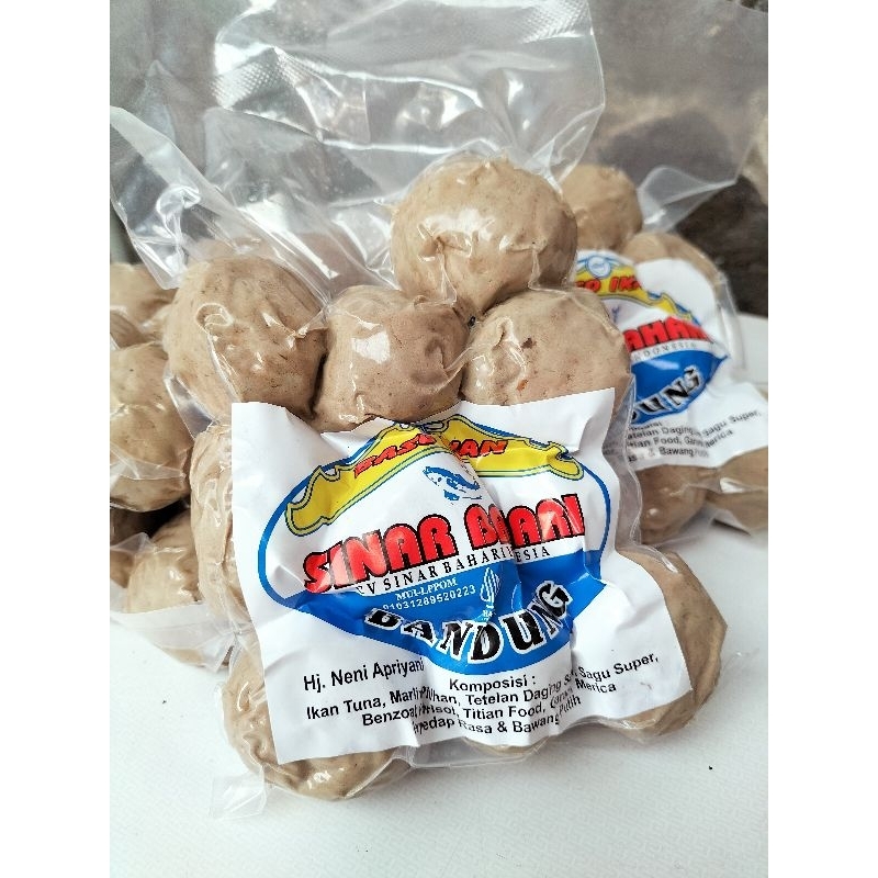 Jual Sinar Bahari Bakso Ikan Ukuran Sedang isi 10/Baso Ukuran Kecil Isi ...