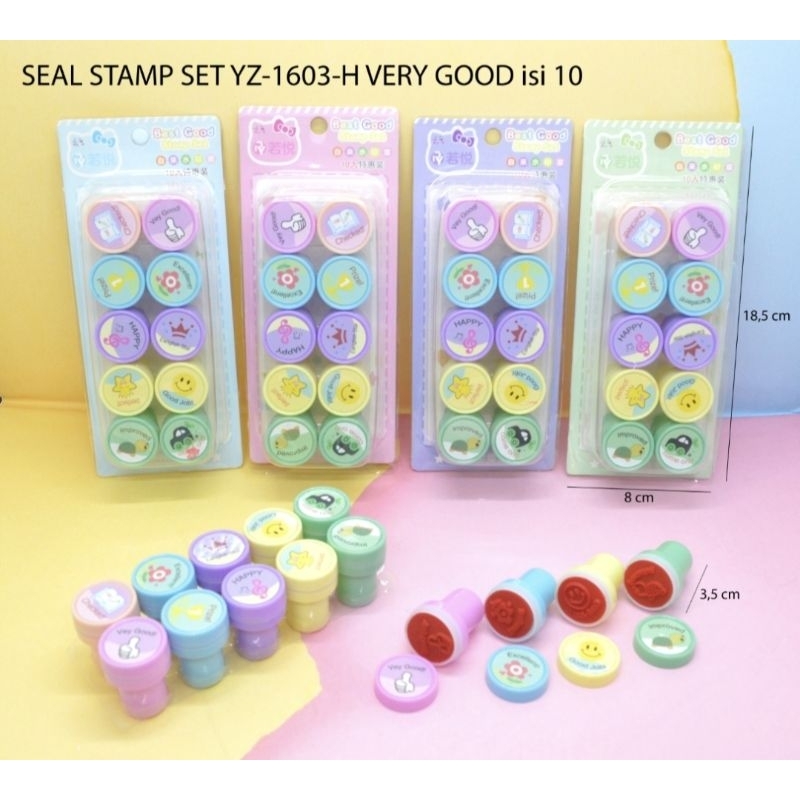 Jual 10pcs Stempel Karakter / Stempel Emoticon / Stempel Very Good ...