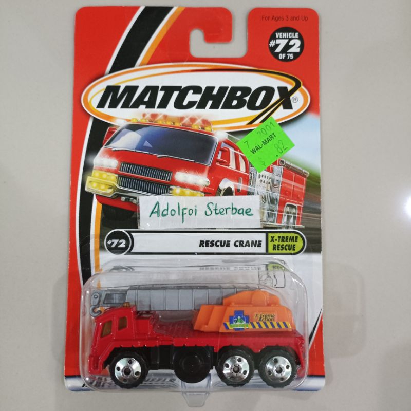 Jual matchbox rescue crane x-treme rescue special feature alat berat ...