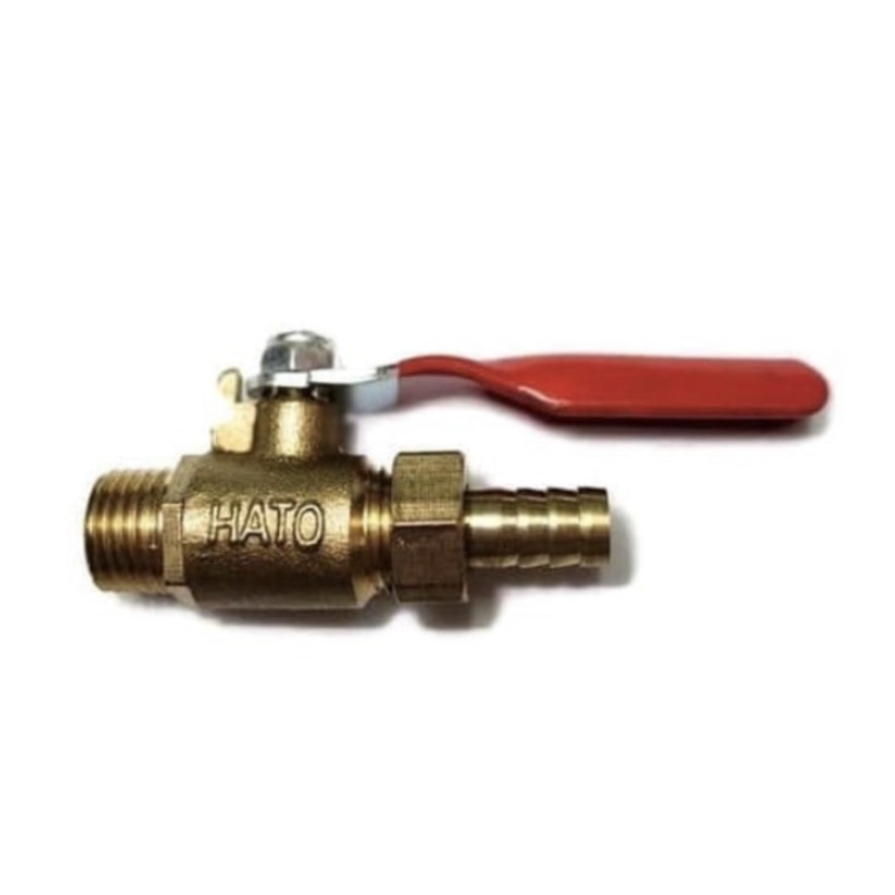 Jual Kran Angin / Stop Kran 1/4 Inch Hato Kuningan Kran gas Keran ...