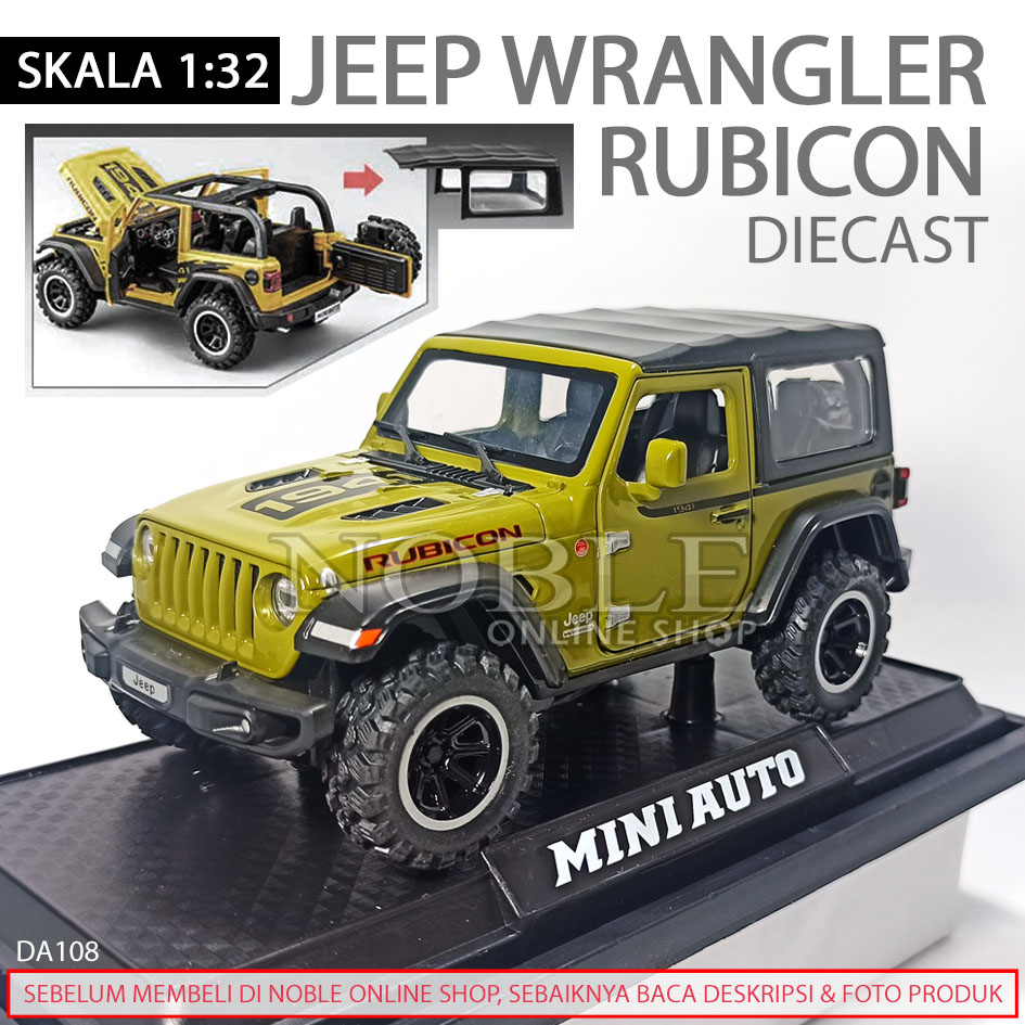 Jual JEEP WRANGLER RUBICON DIECAST CAR MOBIL MINIAUTO METAL SERIES 1:32 KOLEKSI PAJANGAN MODEL ...