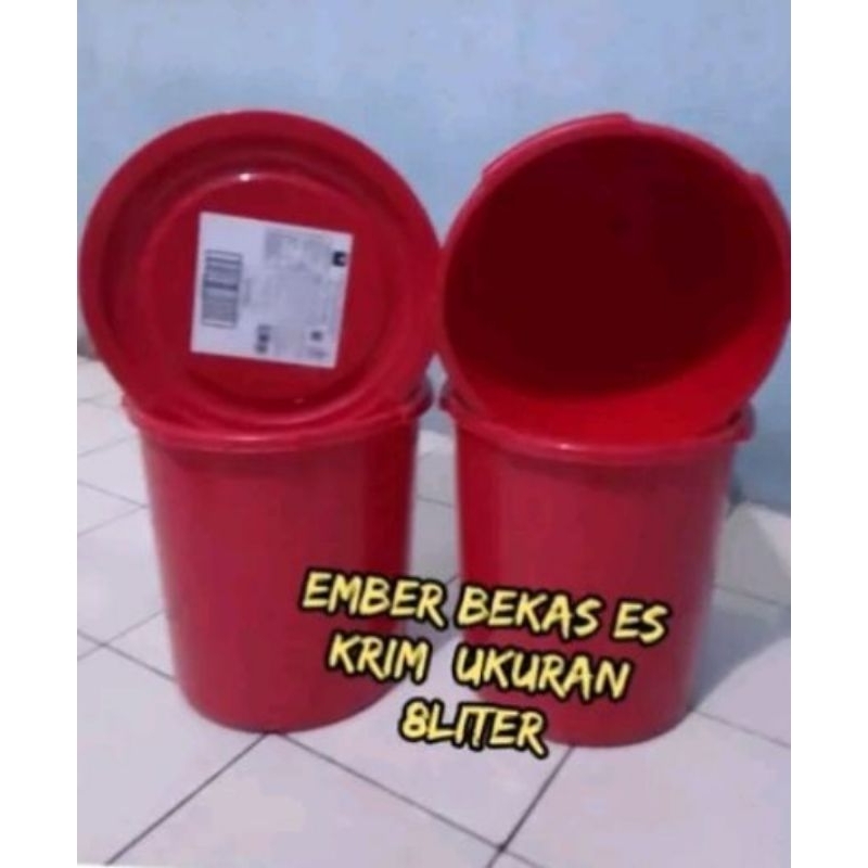 Jual Ember Bekas Es Krim 4 Pcs Ukuran 8 liter dengan tutupnya | Shopee ...
