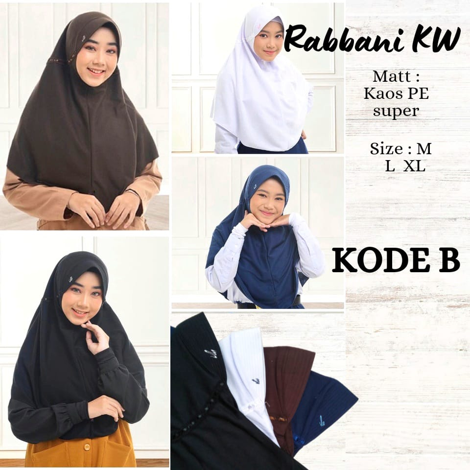 Jual Jilbab Rabbani KW Kode B Ukuran L | Shopee Indonesia